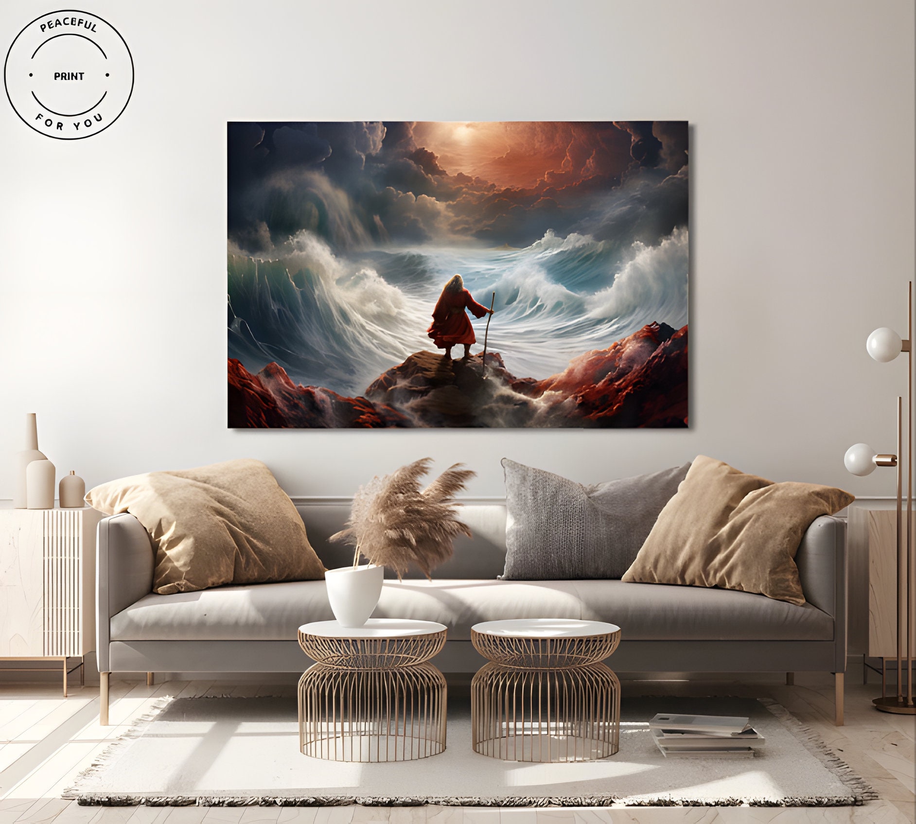 Moses Canvas Wall Art, the Red Sea, Wall Art, Canvas Wall Art, Wall Art ...