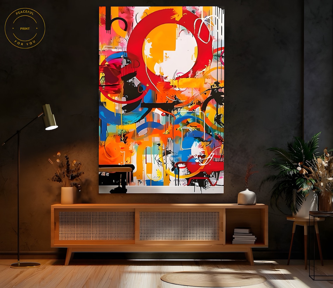 Modern Wall Art Large, Above Bed Decor, Oversized Wall Art, Extra Large ...