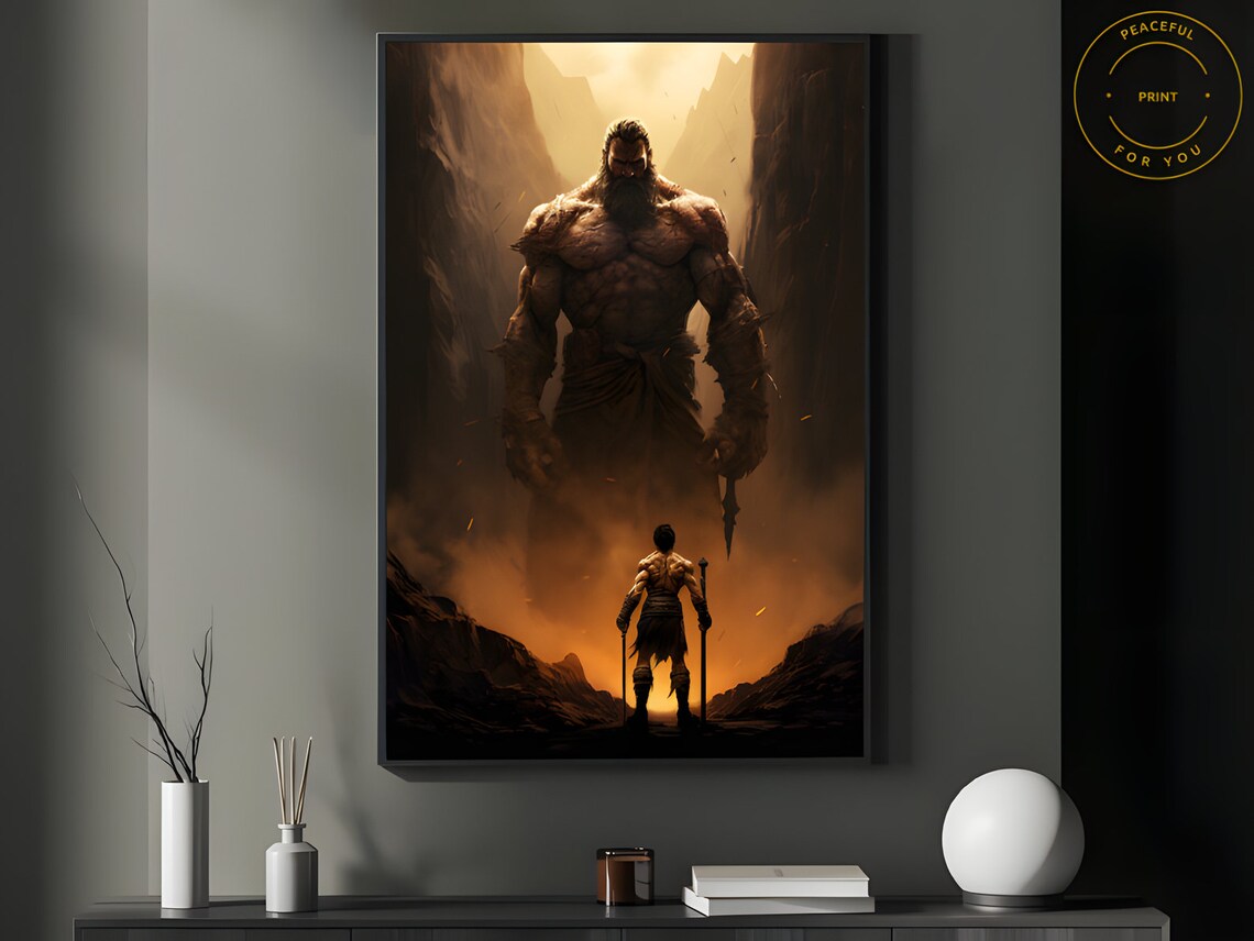 David Vs. Goliath, Goliath, Wall Art, Canvas Wall Art, Wall Art Canvas ...