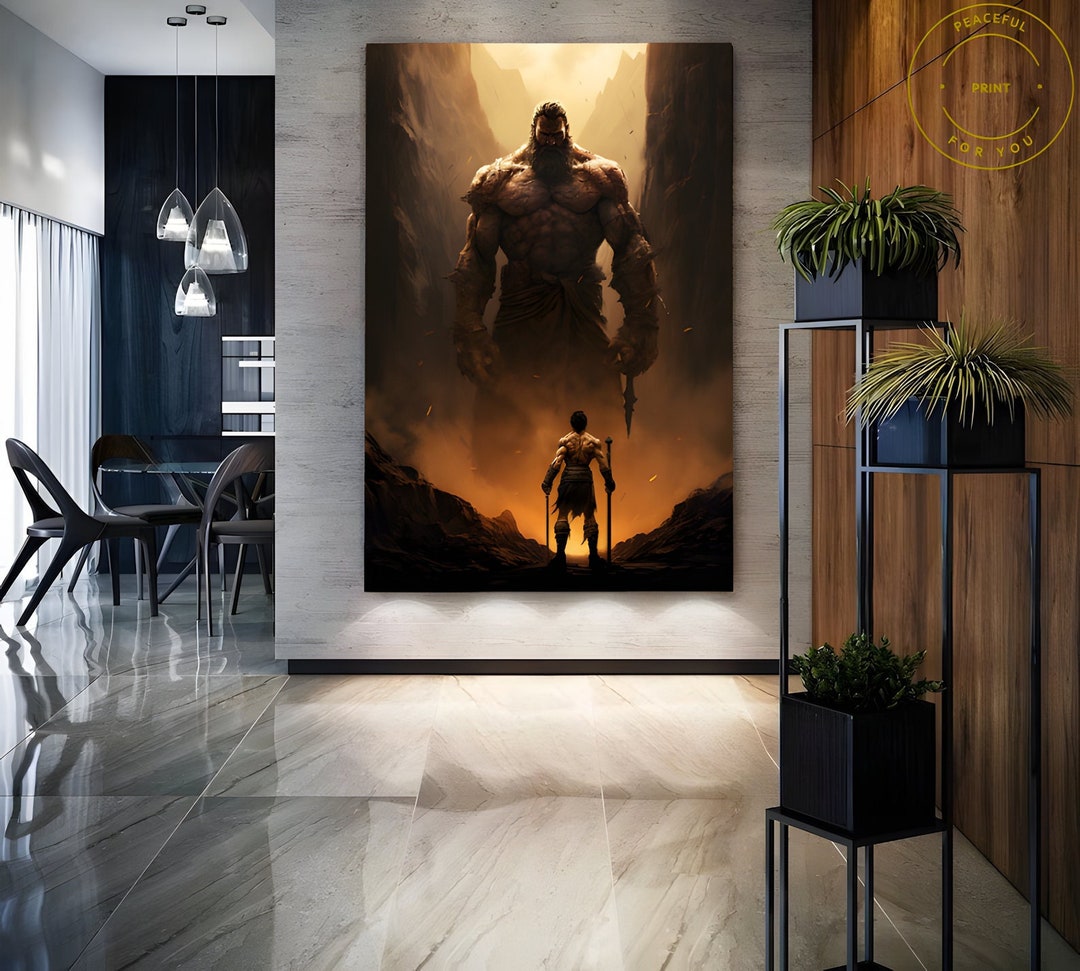 David Vs. Goliath, Goliath, Wall Art, Canvas Wall Art, Wall Art Canvas ...