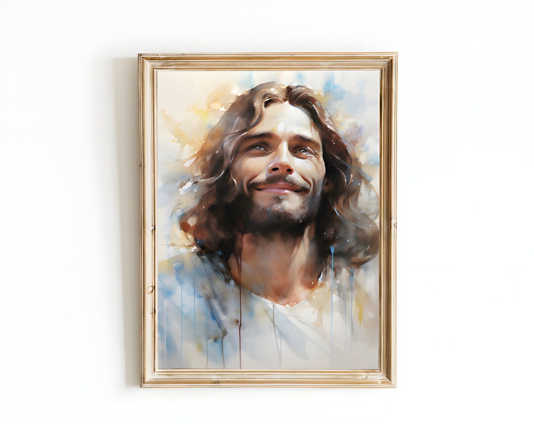 Laughing Christ, Christ's Smile, Jesus Portrait, Jesus Painting, Jesus ...