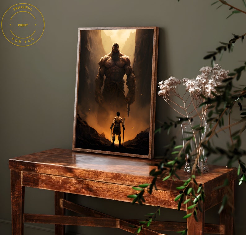 David Vs. Goliath, Goliath, Wall Art, Canvas Wall Art, Wall Art Canvas ...