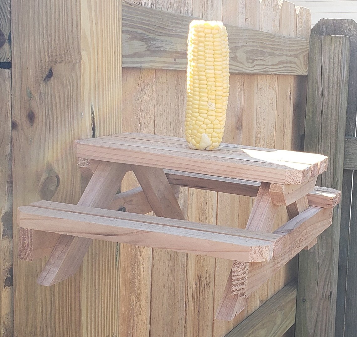 Cedar Wooden Squirrel/bird Feeder Picnic Table 10 X 5.5 - Etsy