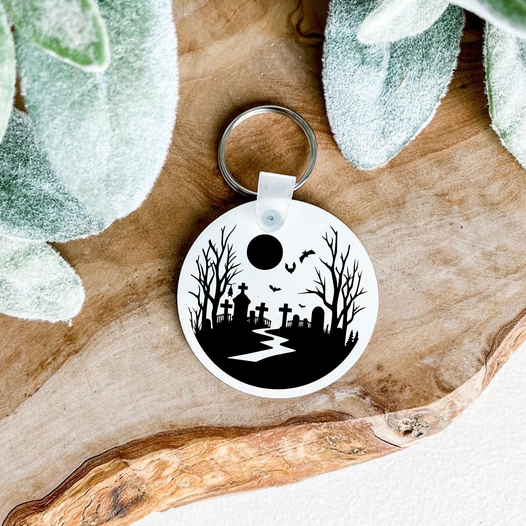 Halloween Keychain Svg Bundle, 15 Halloween SVG, Key Ring Pattern SVG ...