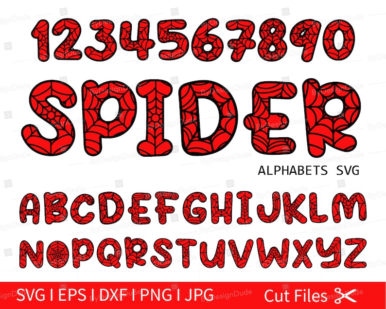 Spider Web Alphabet SVG: Halloween Font (digital Download) - Etsy