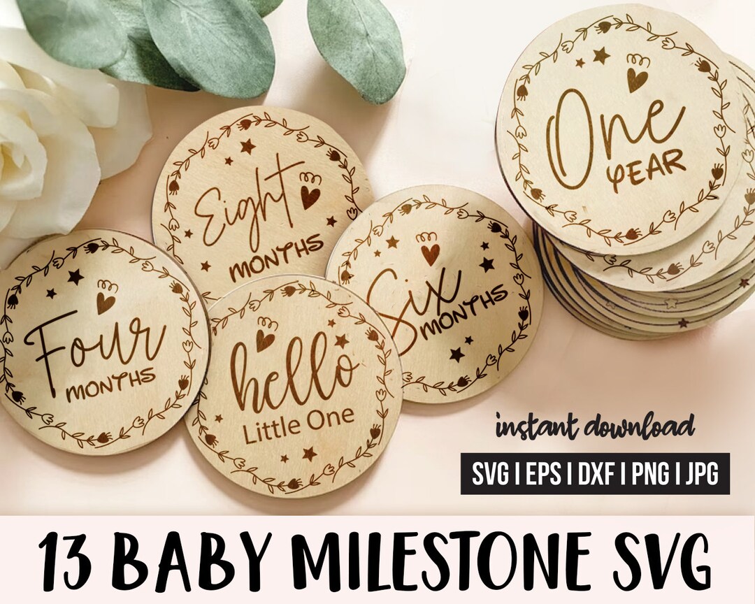 Baby Monthly Milestone Svg Bundle Baby Monthly Milestone - Etsy Singapore