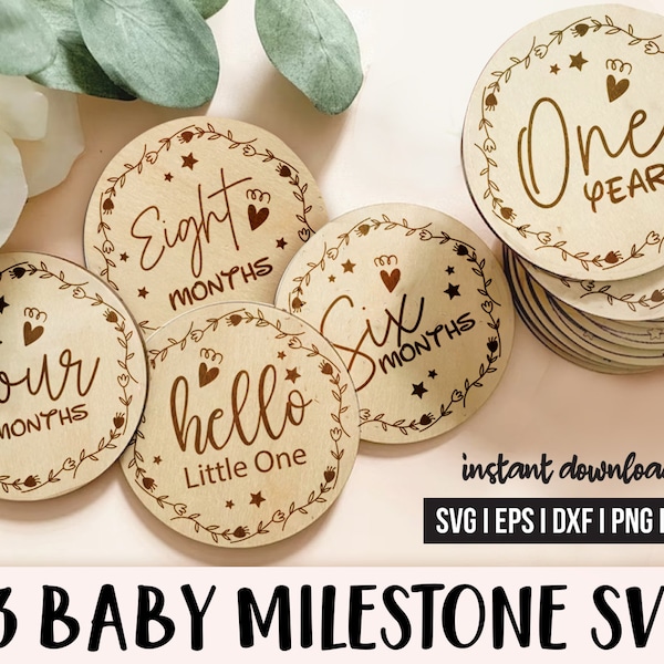 Baby Monthly Milestone Svg - Etsy