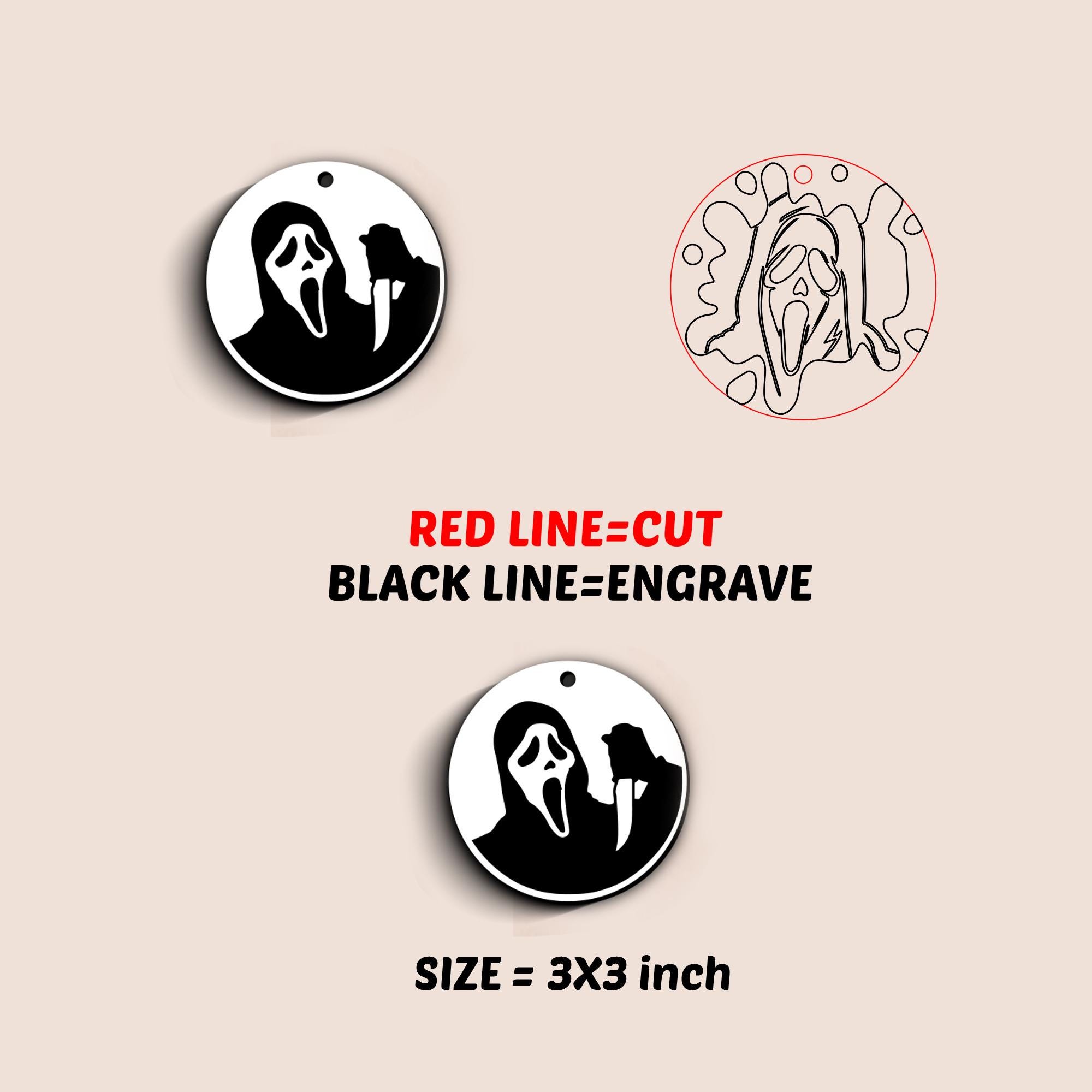Halloween Keychain Svg Bundle, 15 Halloween SVG, Key Ring Pattern SVG ...