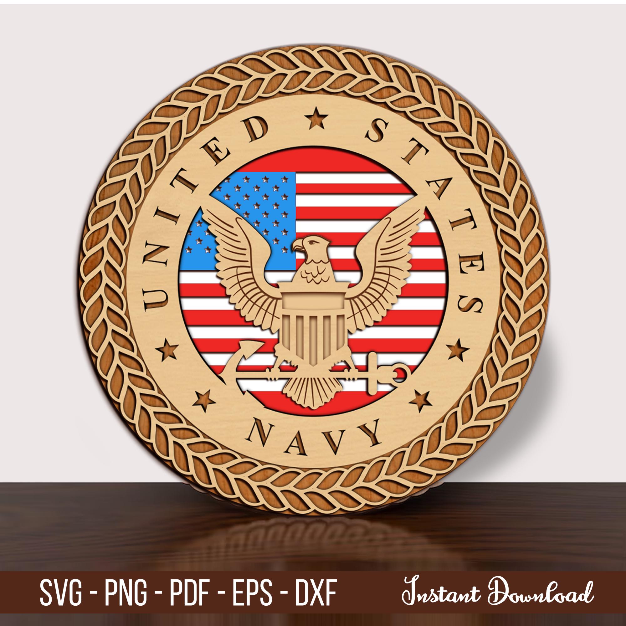 US Navy Logo Vector File: Laser Cut CNC SVG (digital Download) - Etsy
