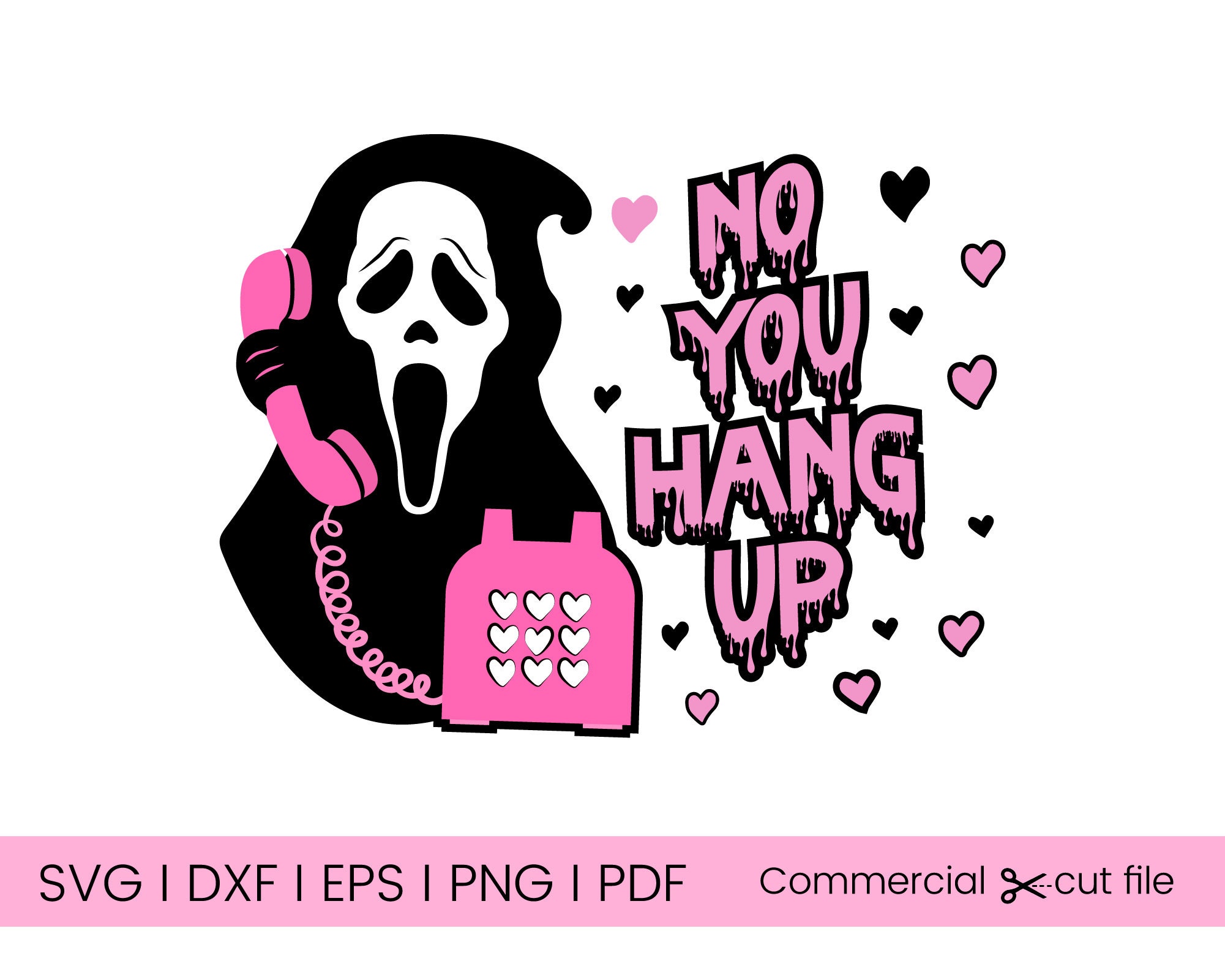 No You Hang up Svg Png, PNG, SVG, EPS, Funny Horror Scream Png, Horror ...