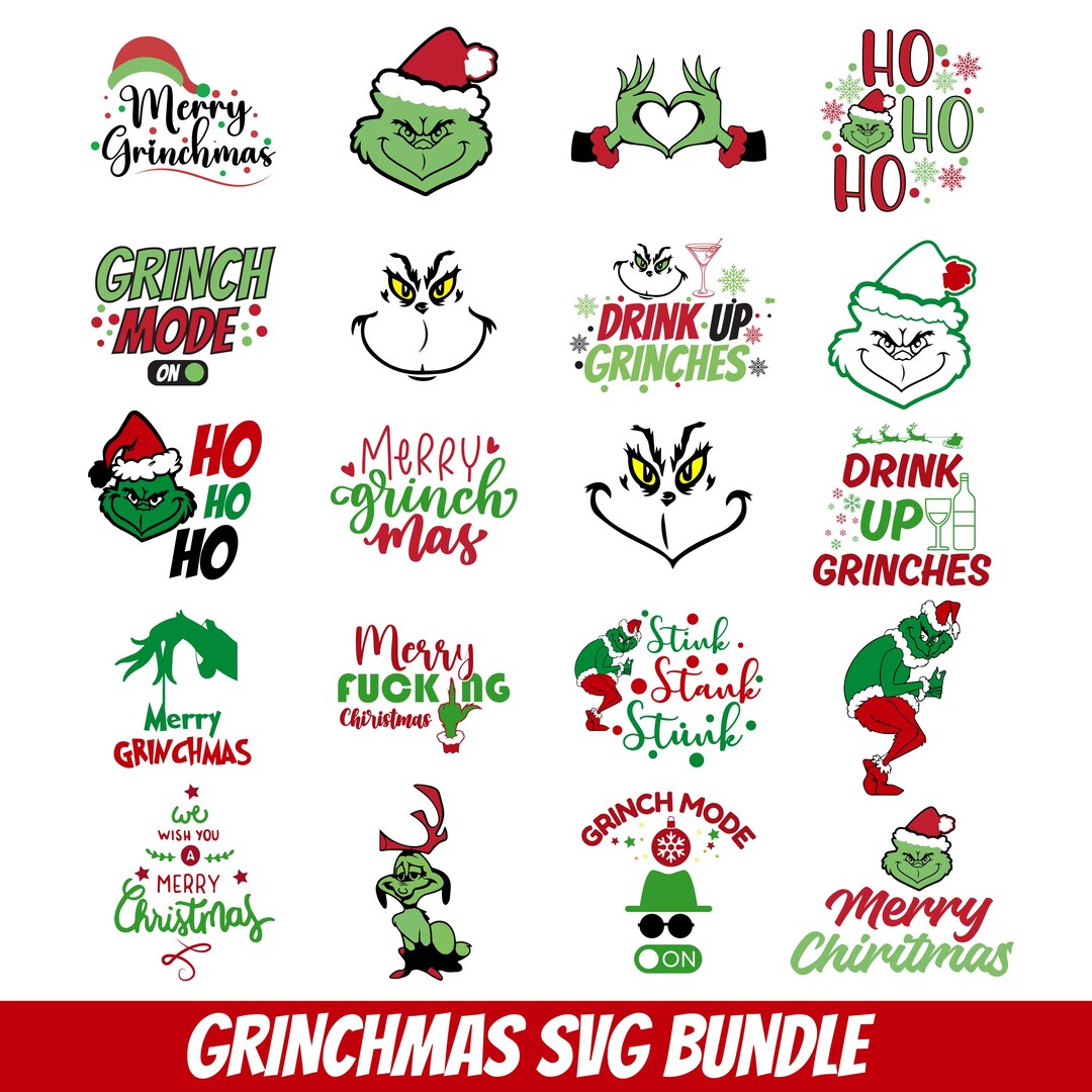 Merry Grinchmas SVG Bundle: Christmas Cricut Designs, Grinch Christmas ...