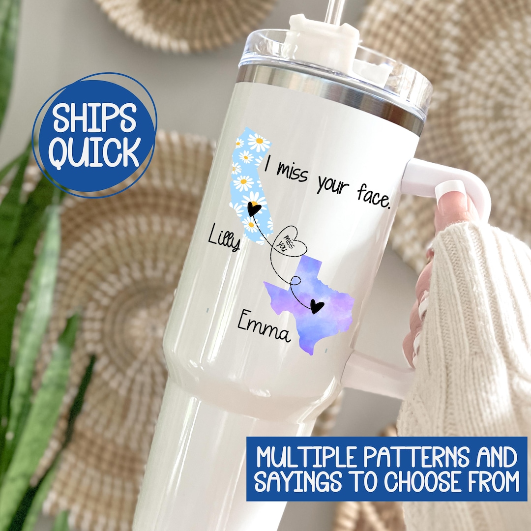 Long Distance Tumbler, Custom Long Distance Friendship 40oz Tumbler ...