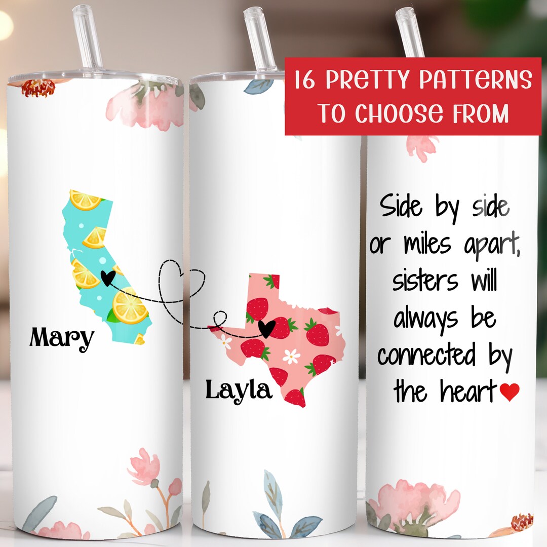 Long Distance Sister Tumbler, Long Distance Sister Gift, Sister Long ...