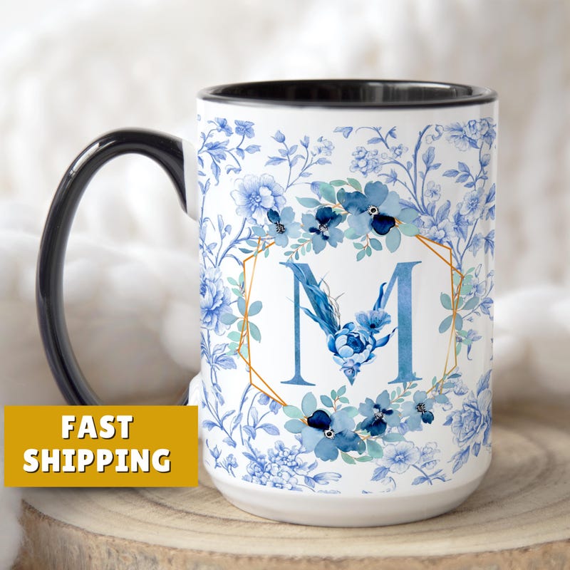 Initial Mugs - Etsy