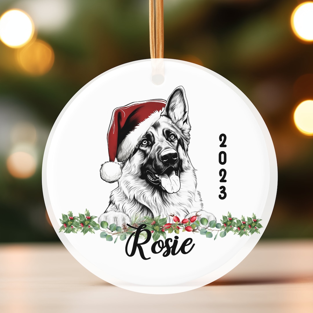 Personalized German Shepherd Ornament, German Shepherd Keepsake ...