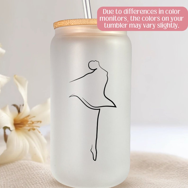 Ballet Teacher Gift, Dance Teacher Ice Coffee Cup, Ballerina Glass ...