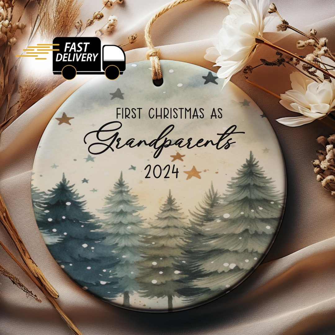 Personalized New Grandparents Ornament First Time Grandparents Gifts ...
