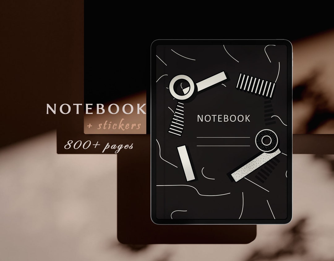 Digital Student Notebook With 12 Tabs, Goodnotes Notebook, Minimalist ...