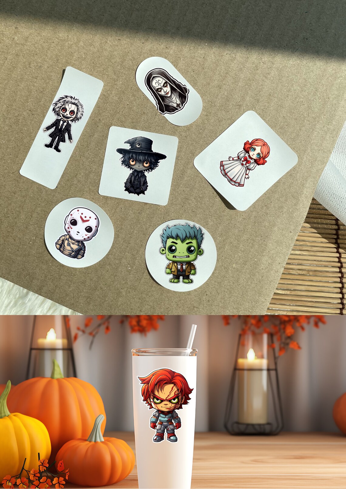 Spooky Horror PNG Sticker Bundle Digital Printable Clipart Set With ...