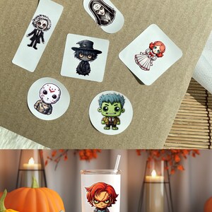 Spooky Horror PNG Sticker Bundle - Digital Printable Clipart Set With ...