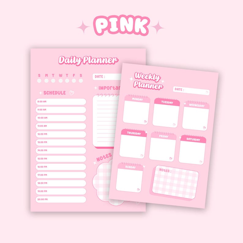 Daily & Weekly Planner - Etsy