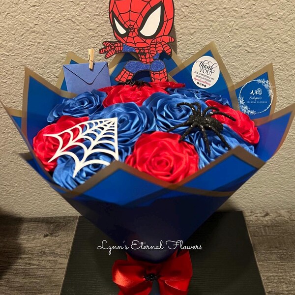 Spiderman Flower Bouquet - Etsy