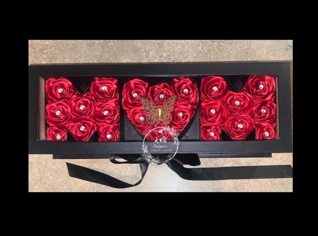 MOM Box of Eternal Rose Bouquet, Forever Flower Bouquet, Eternal Roses ...