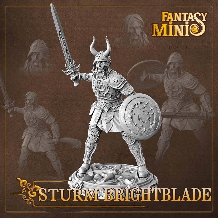 Sturm Brightblade Dragonlance Miniature for Dungeons and Dragons D&D ...