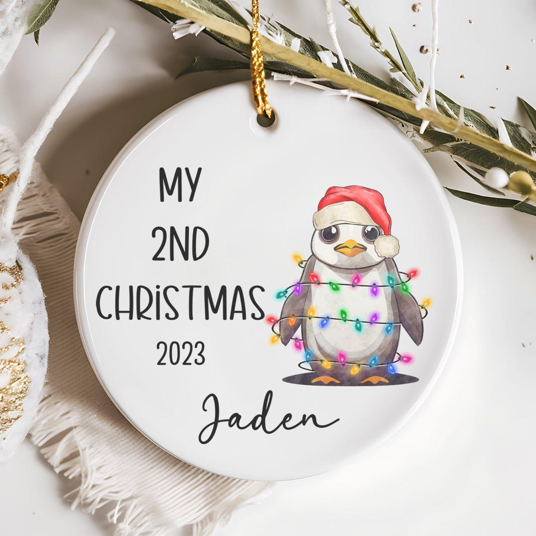 Personalized 2ND Christmas Ornament Boy, Custom Child My Second Xmas ...