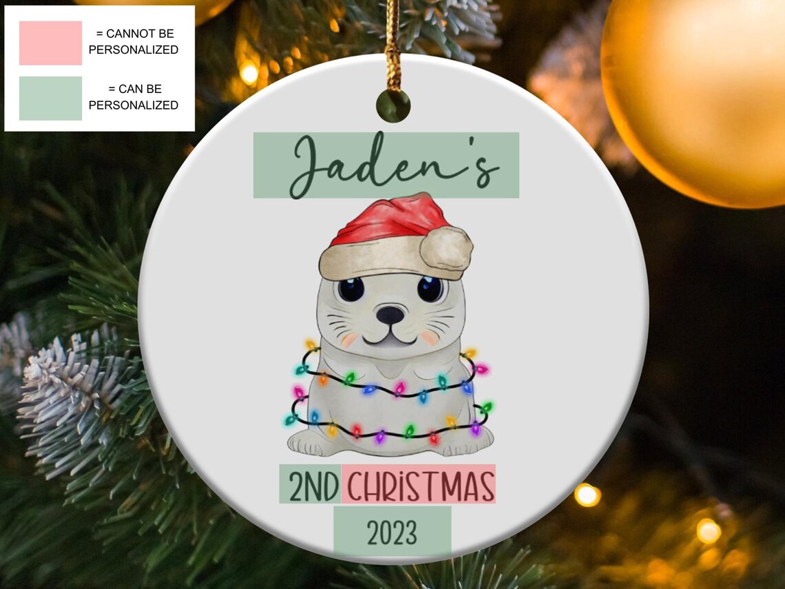 Personalized 2ND Christmas Ornament Boy, Custom Child My Second Xmas ...