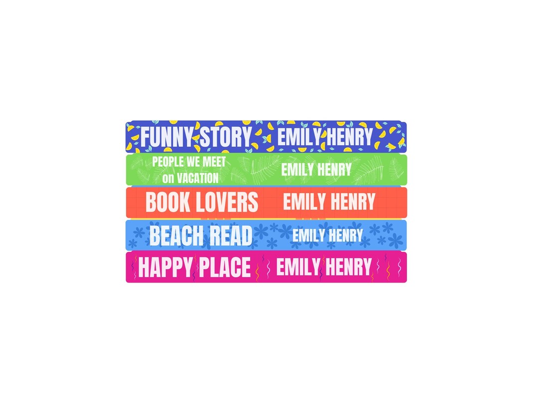 Emily Henry Book Spine Digital Art Print, Beach Read, Book Lovers ...