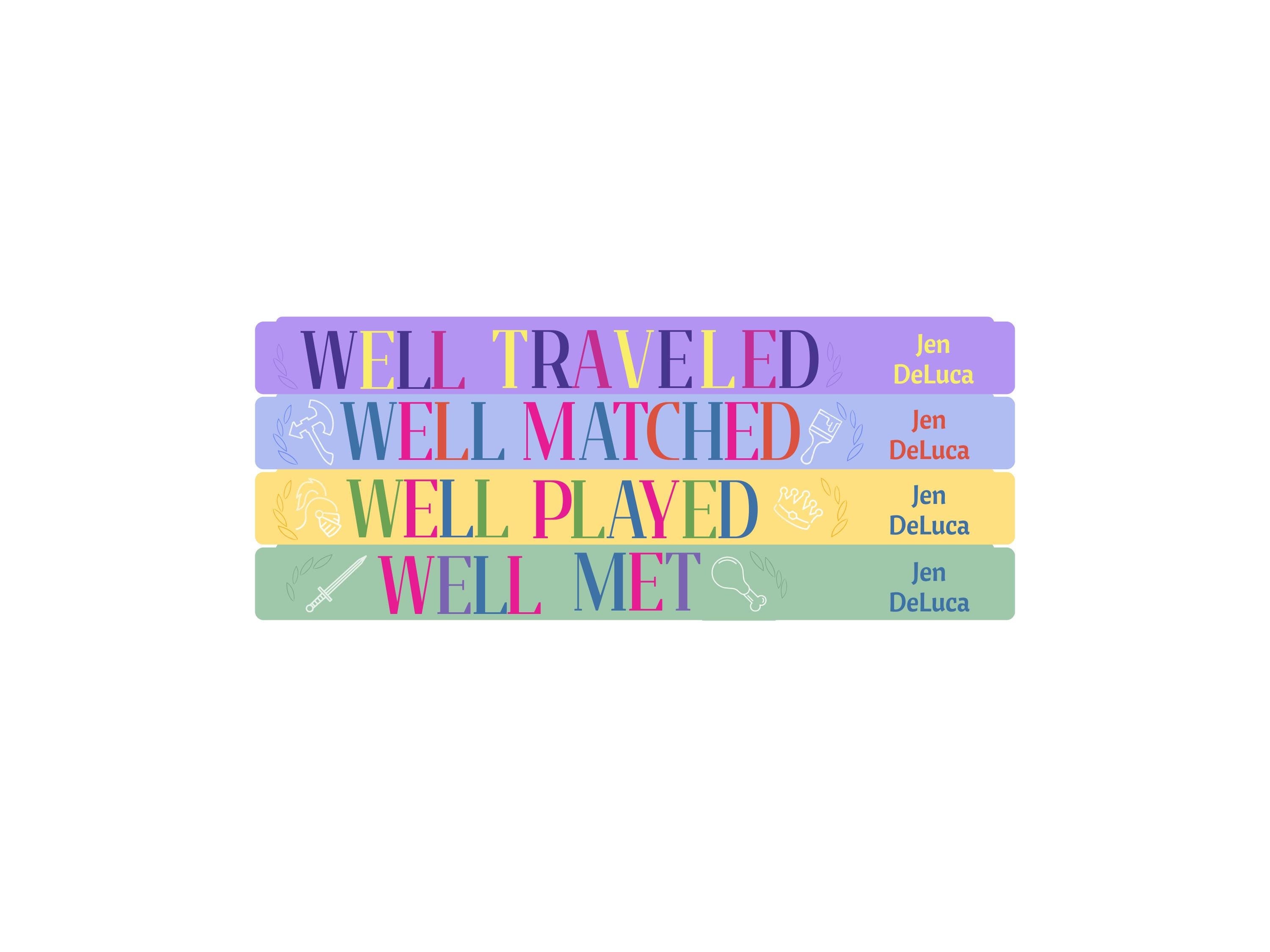 Jen Deluca Book Spine Digital Art Print- Well Met - Etsy