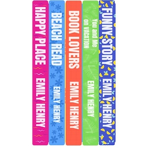 Emily Henry Book Spine Digital Art Print, Beach Read, Book Lovers ...