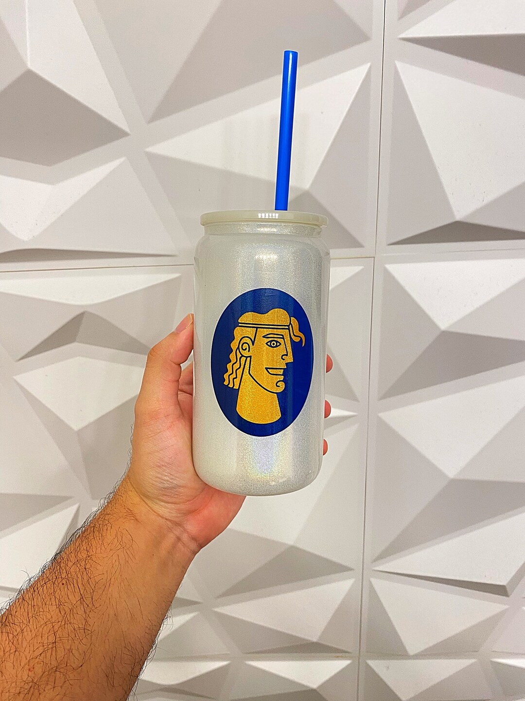 Custom Sublimated Shimmer Glass Can Inspired By Hercules Etsy
