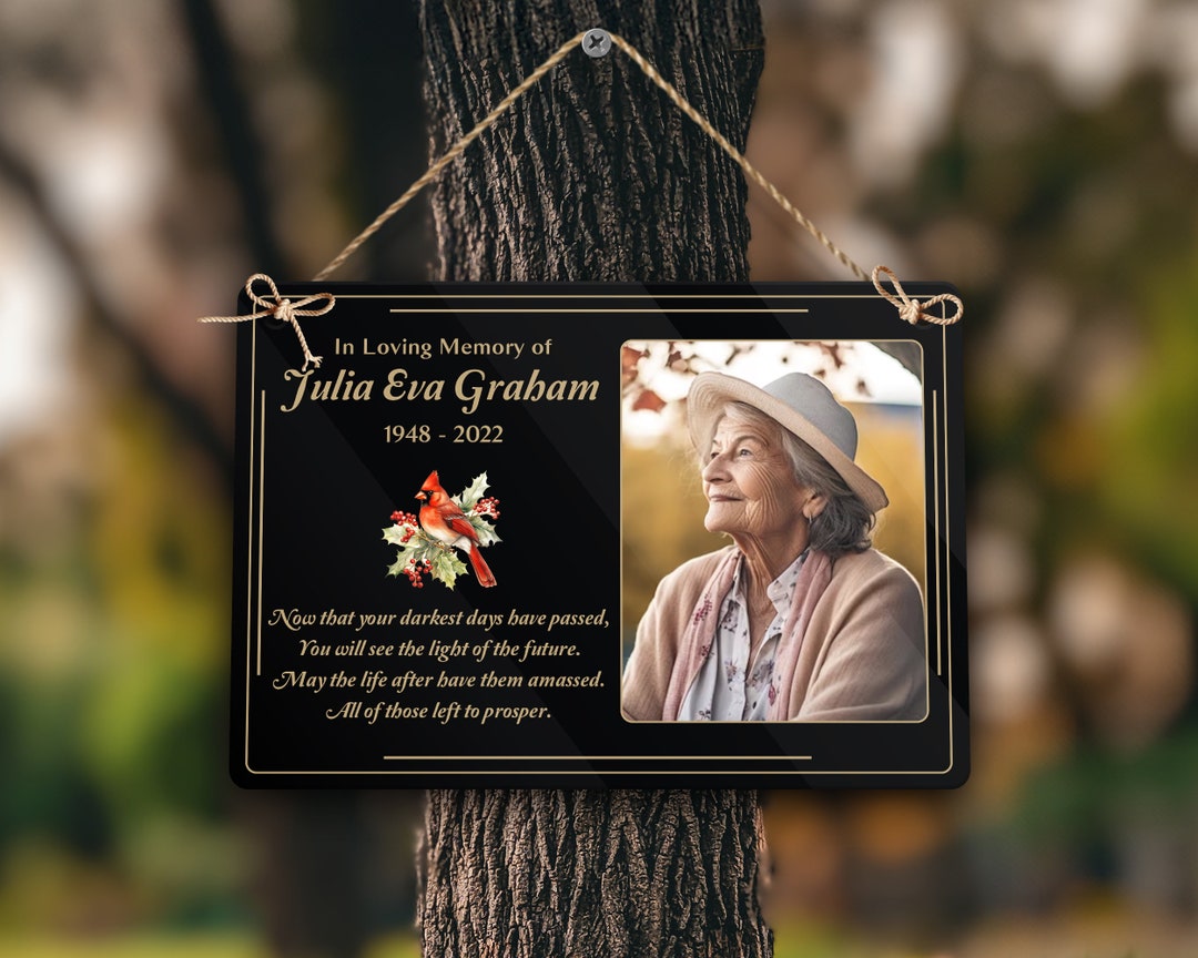 Personalized Memorial Hanging Tree Sign Tree Dedication - Etsy