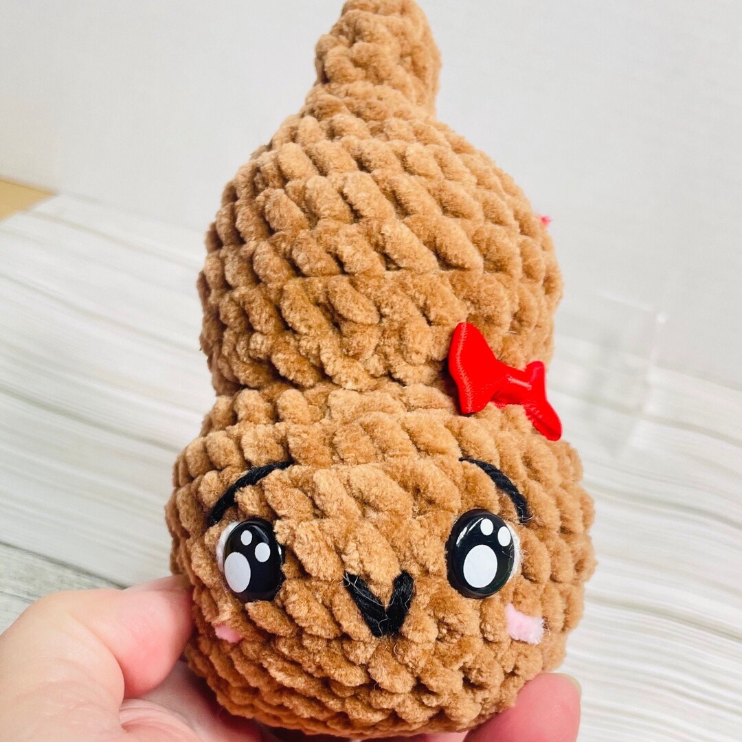 Chenille Poop Emoji Plushie/ Emoji Plushie/ Crochet Emojis/ Soft ...