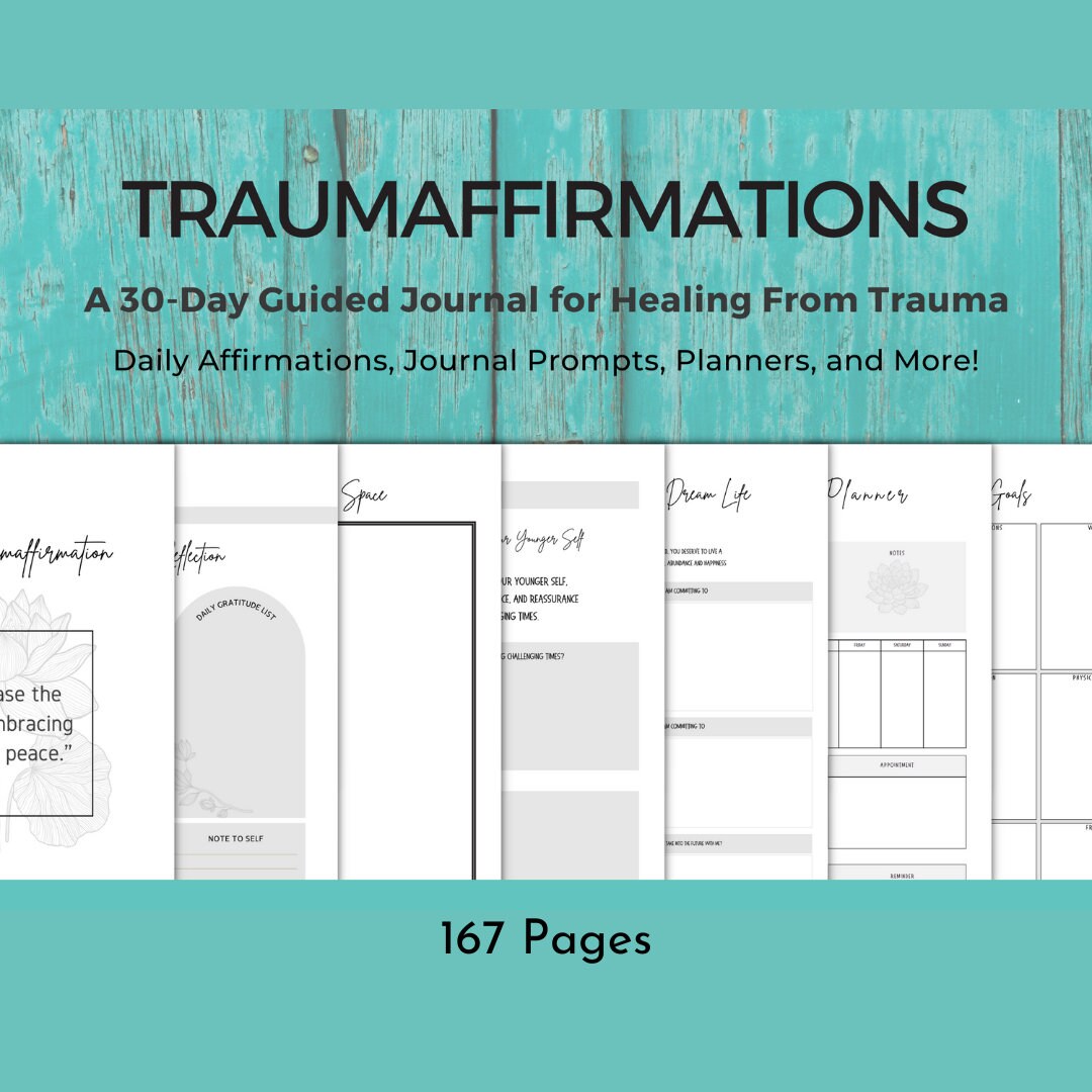 Traumaffirmations- Mental Health Journal With Prompts - Digital Trauma ...