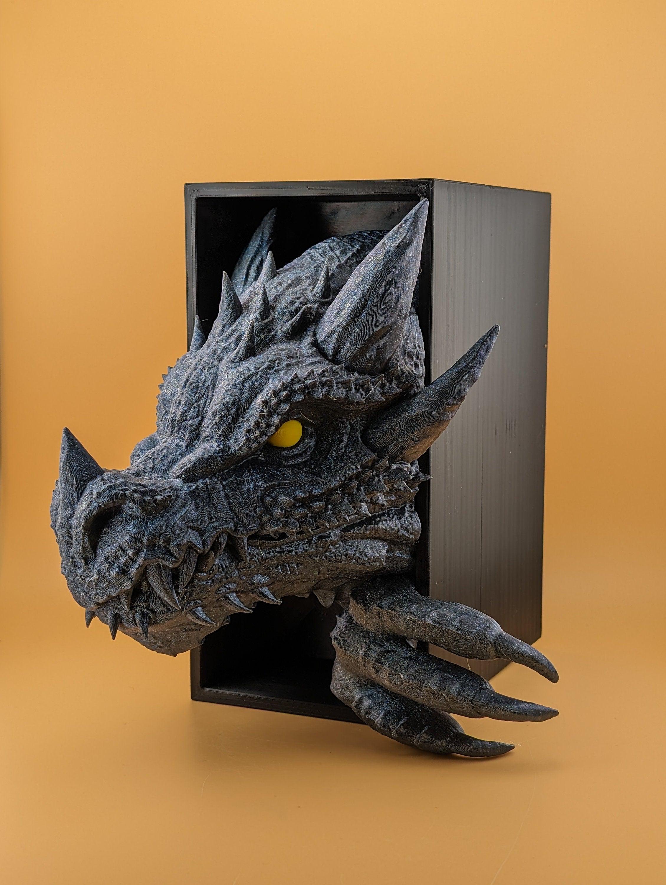 3D Printed Dragon Book Nook: Fantasy Reader Decor - Etsy