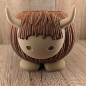Highland Cow Plant Pot | Animal Planter | Succulent | Indoor Flower Pot ...