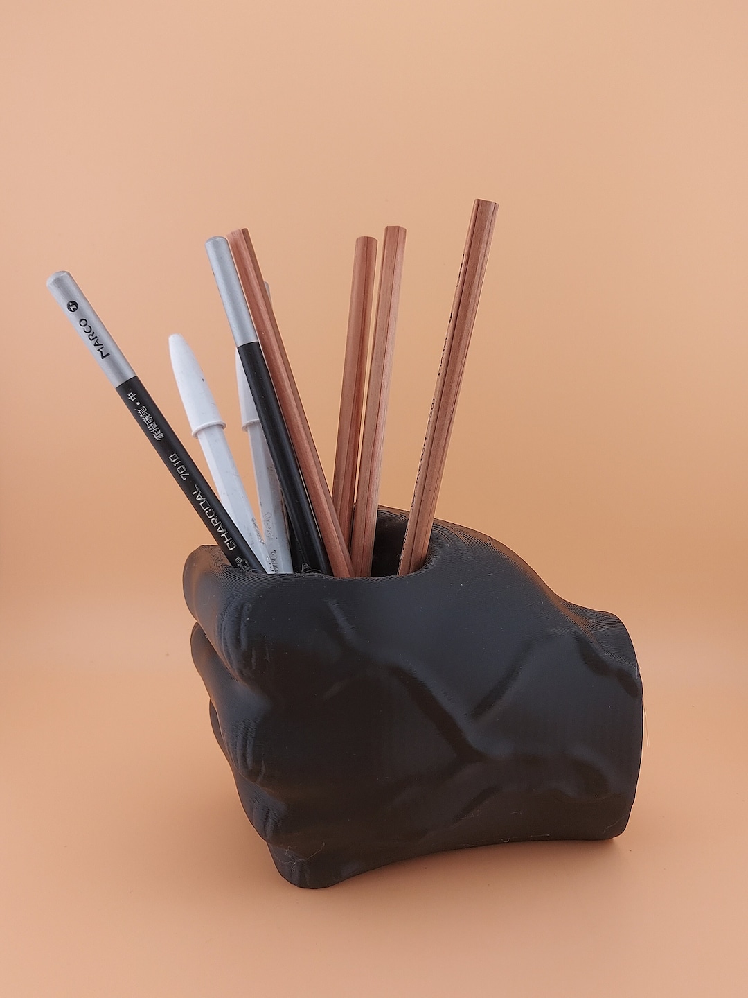 Hand-shaped Pen Pot | Unique 3D Printed Desk Organizer | Office Decor ...