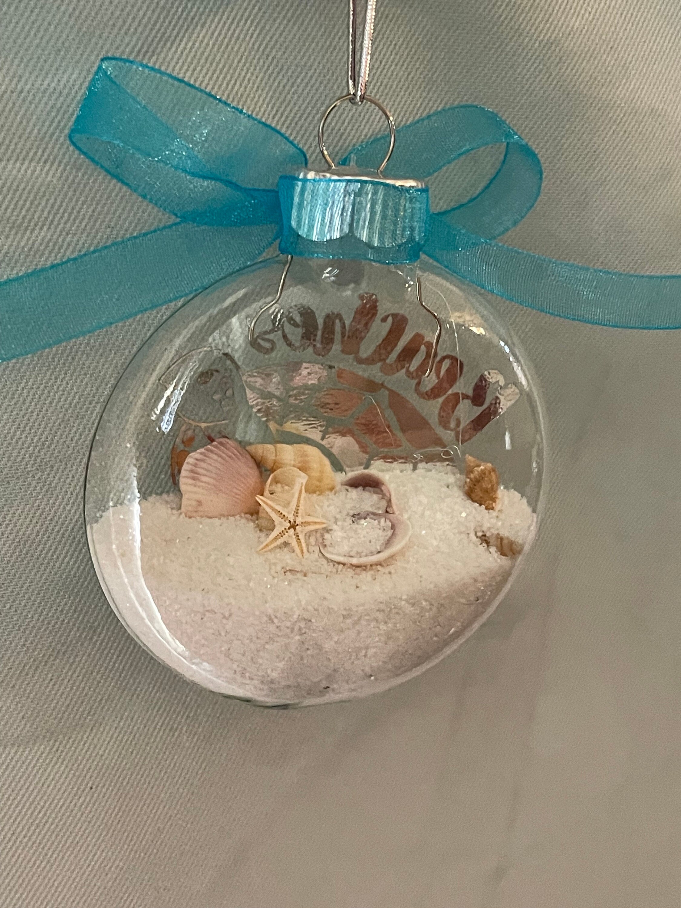 Beachy Christmas Ornmanet- Beach-themed Christmas Ornament- Turtle ...
