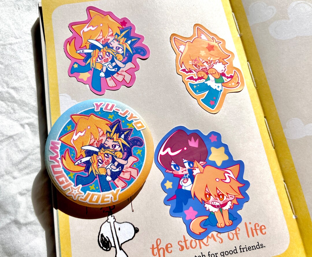 Wyugi Joey Kaiba Kawaii Sticker Badge Keychain ID Holder - Etsy