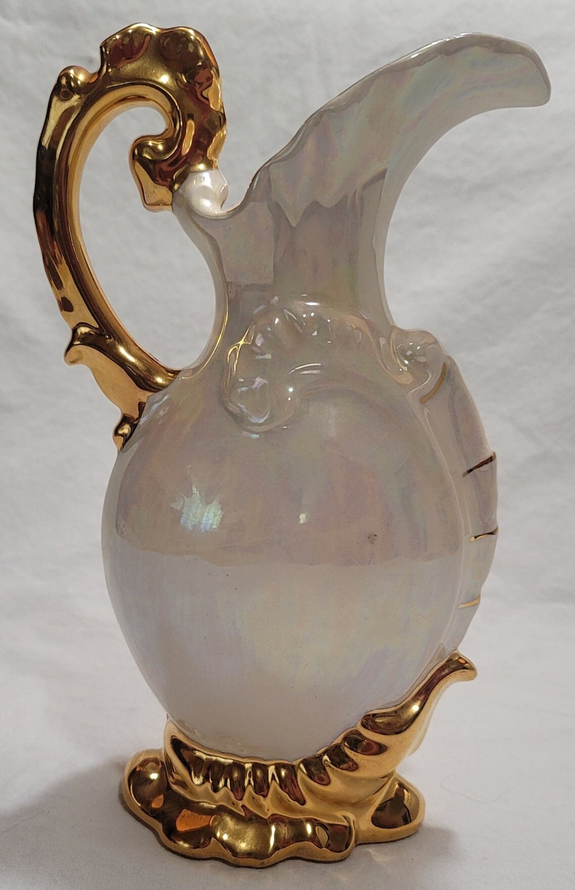 Vintage Limoge Style Iridescent Water Pitcher - Etsy