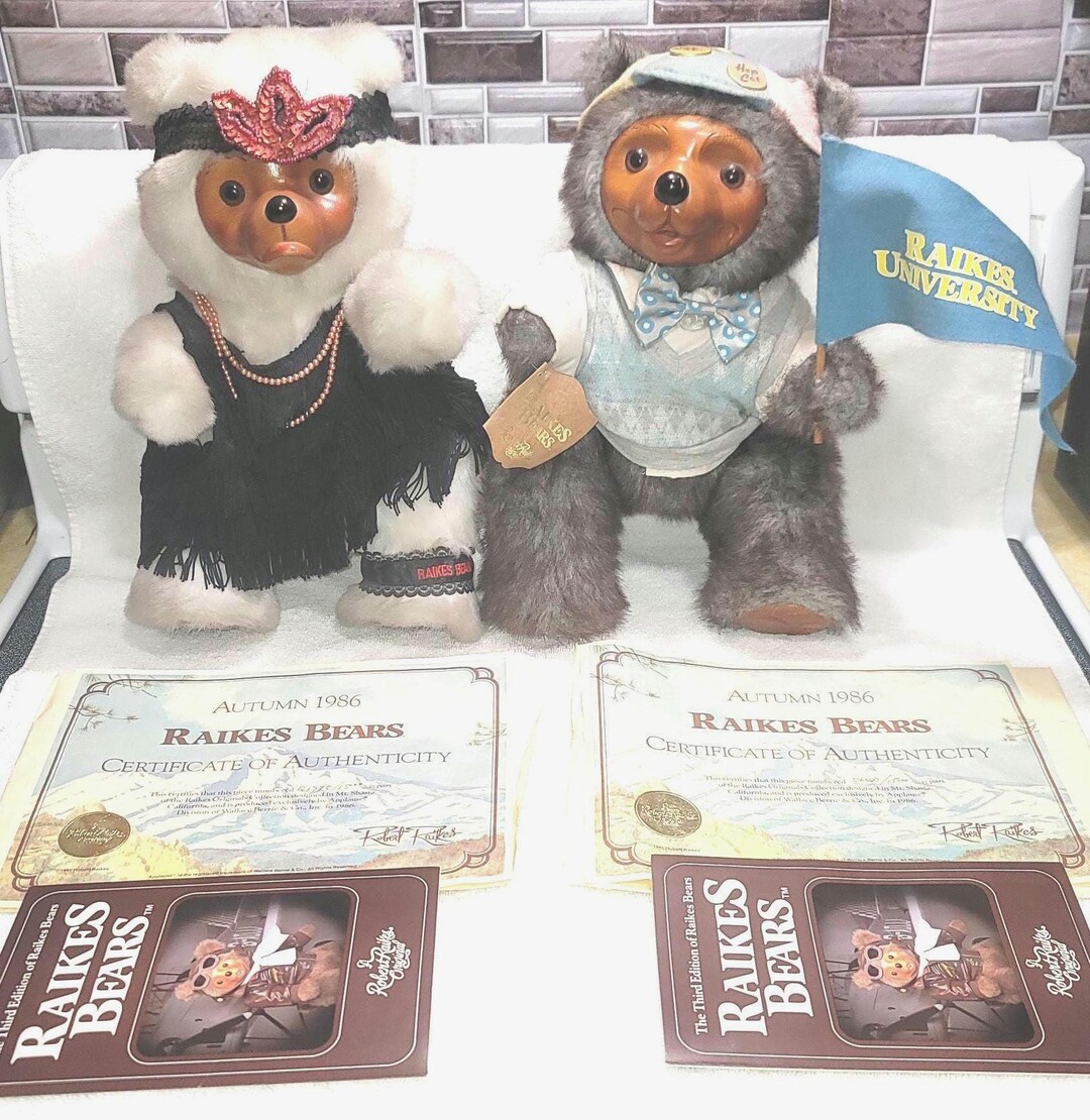 Vintage 1986 Raikes Bears "zelda" and "reginald" - Etsy