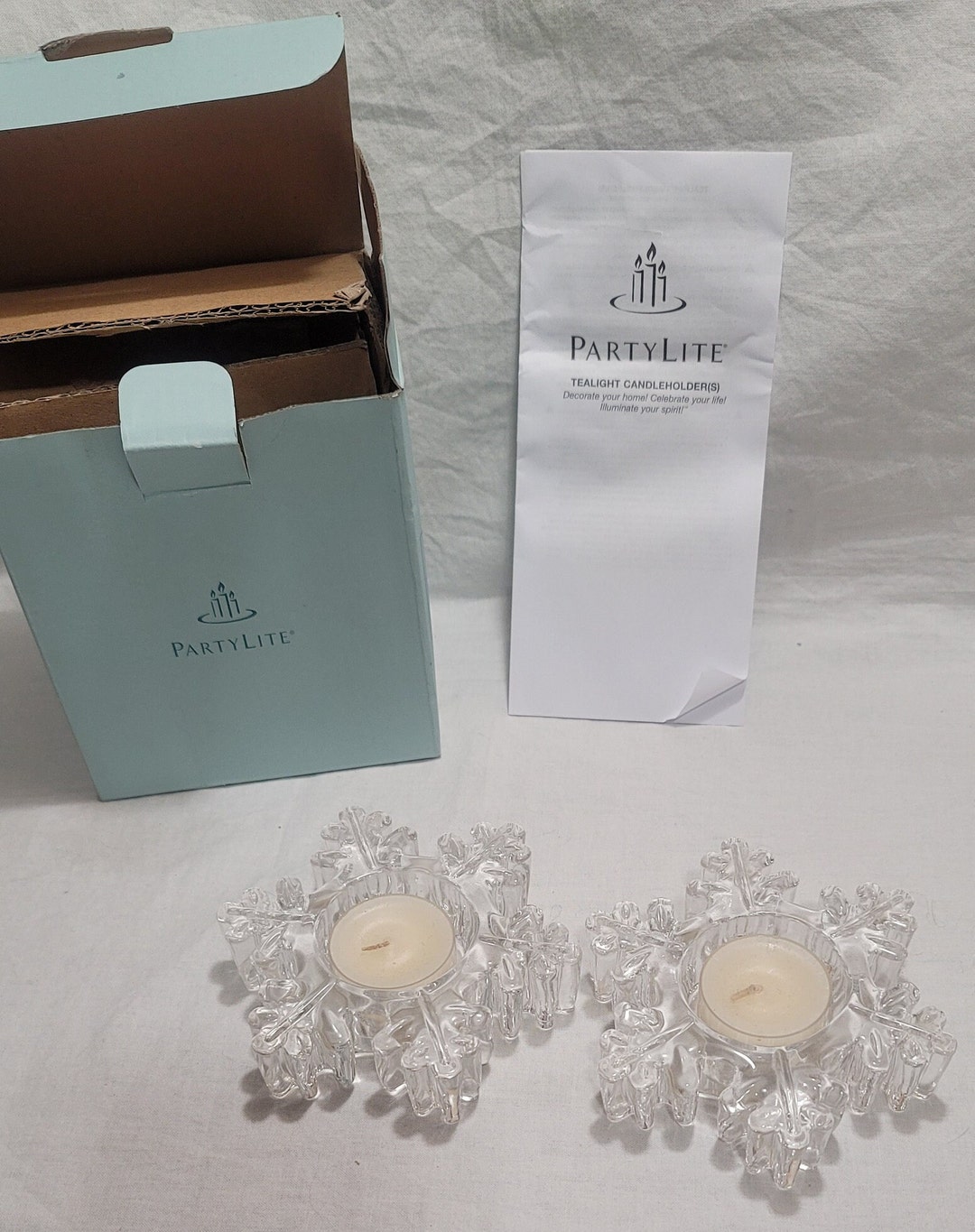 Vintage Snowflake Candleholders From Partylite - Etsy
