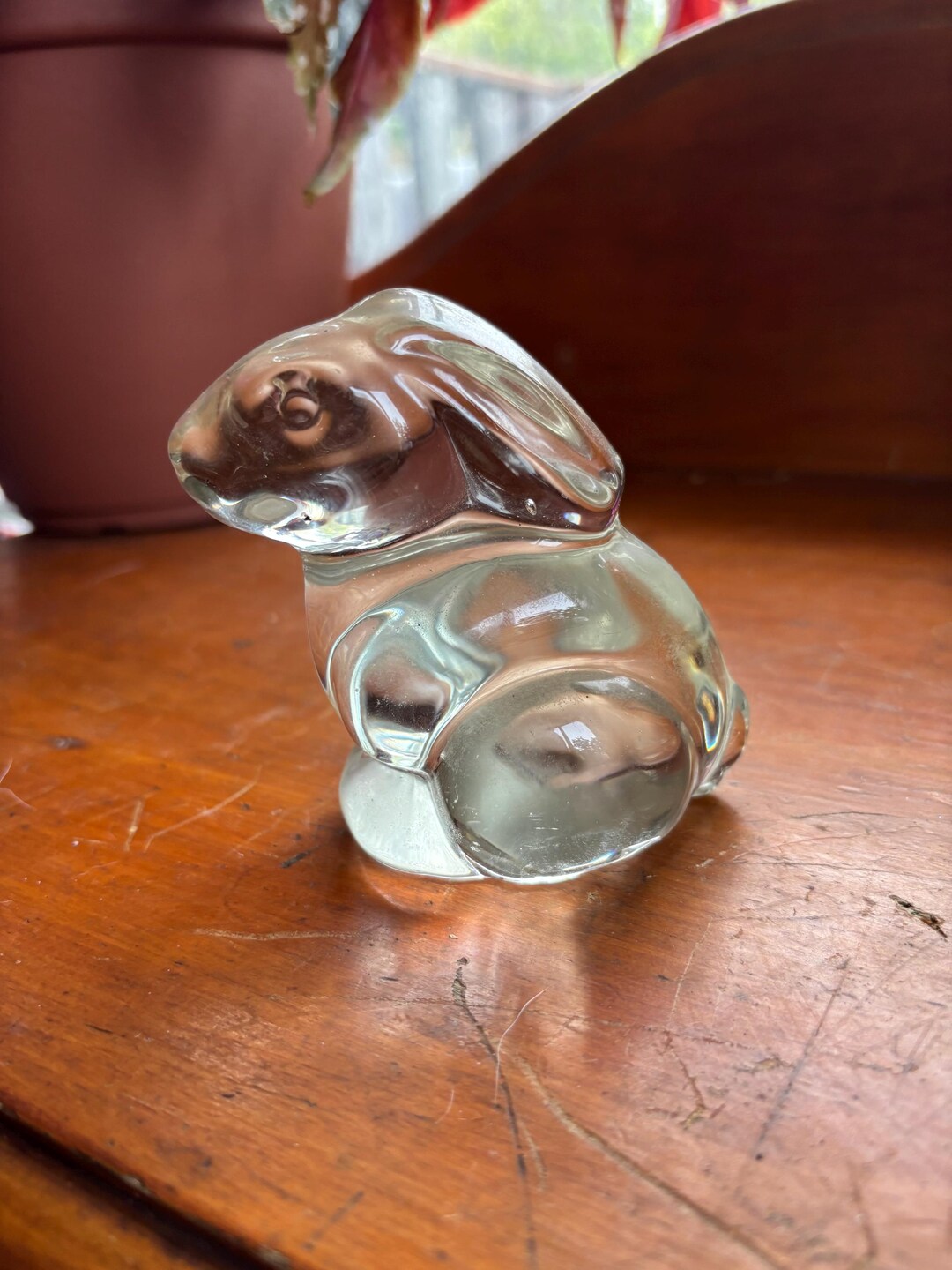 Vintage Clear Glass Bunny Rabbit Paperweight Figurine - Etsy