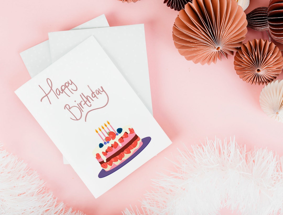 Printable Happy Birthday Card Design, Digital Download PDF, Party ...