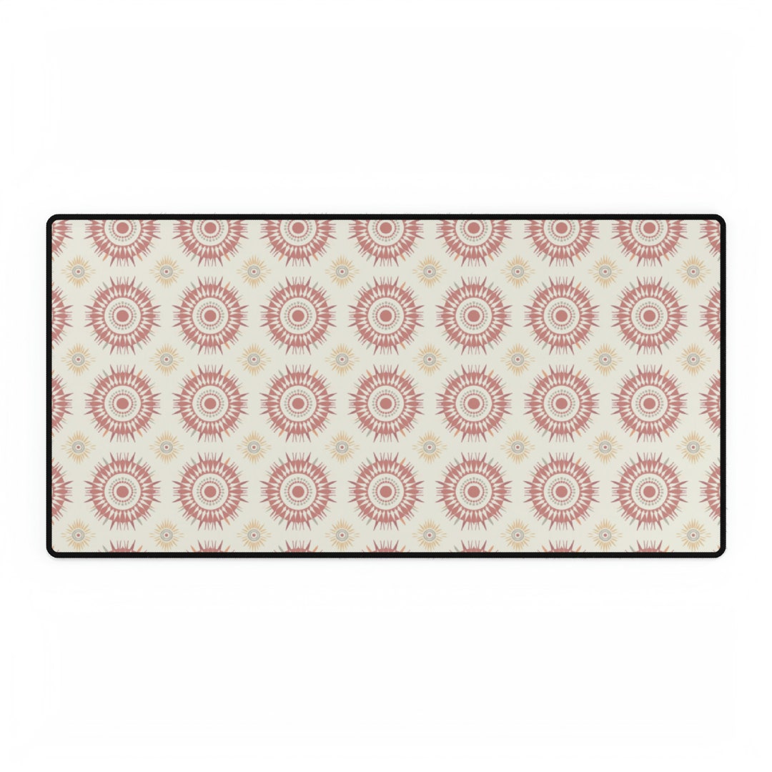 Bohemian Aesthetic Deskmat, Boho Pattern Gaming Pad Vintage Desk Mats ...