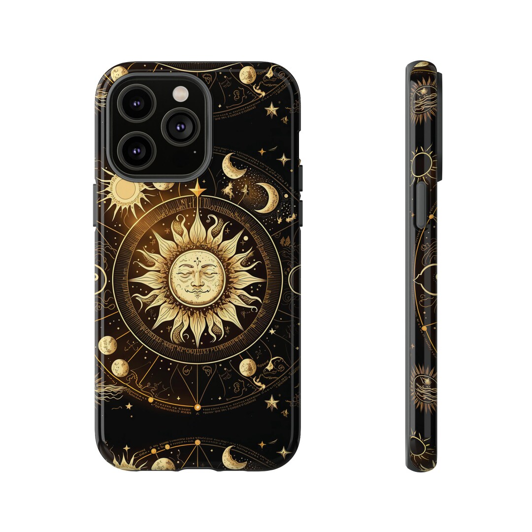 Starry Night Case Witchy Sun & Moon Cover iPhone 15 14 Aesthetic Case ...