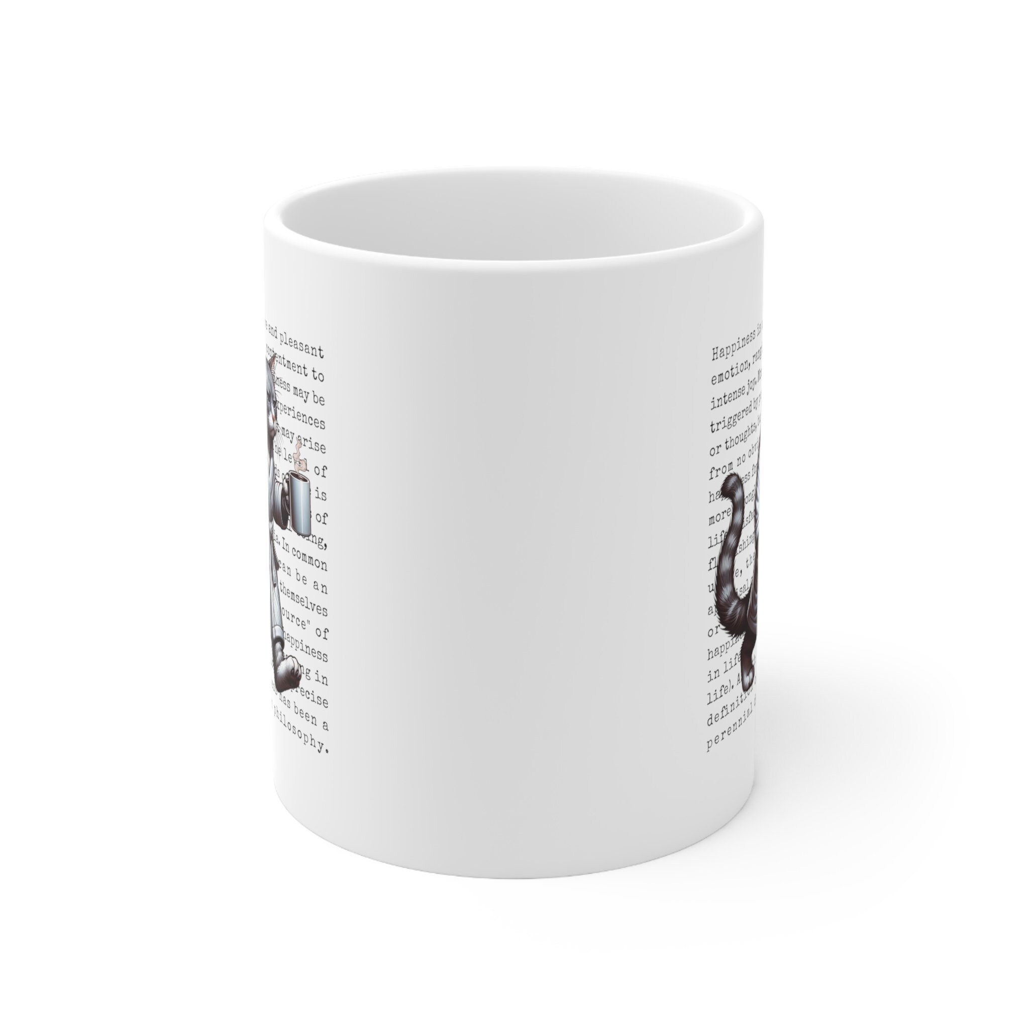 Sad Cat Funny Mug, Sleepy and Angry Cat, Ceramic Coffee Cups, 11oz Cat ...